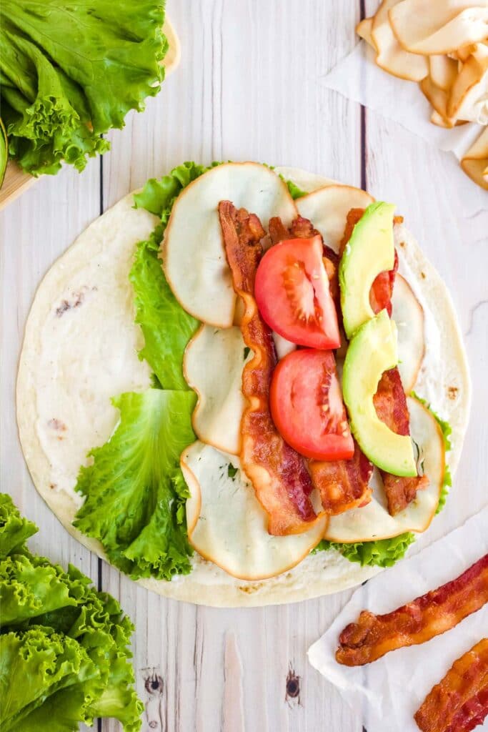 The Best Turkey Bacon BLT Wraps - Fresh Coast Eats