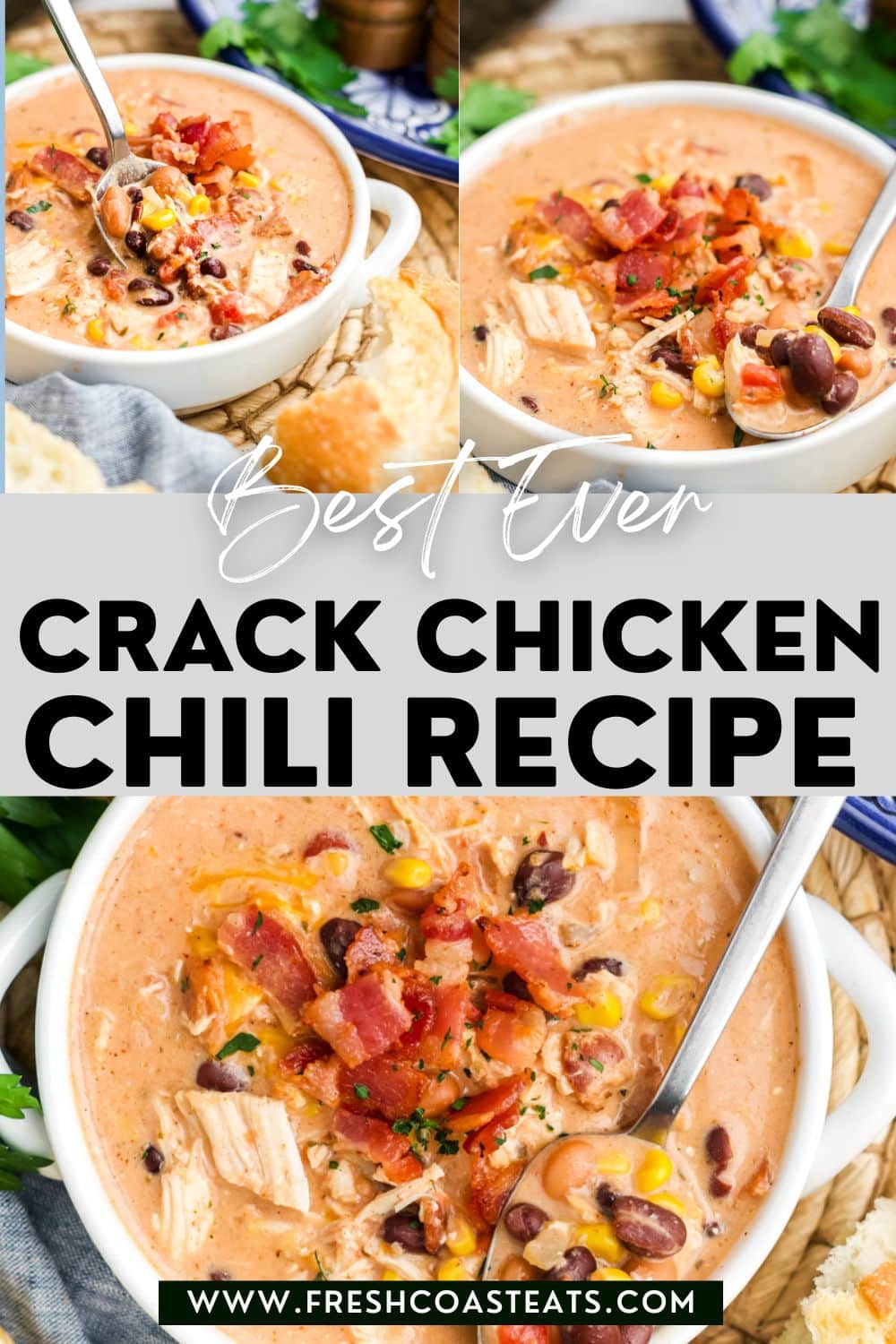 Crack Chicken Chili (Crock Pot) - Fresh Coast Eats